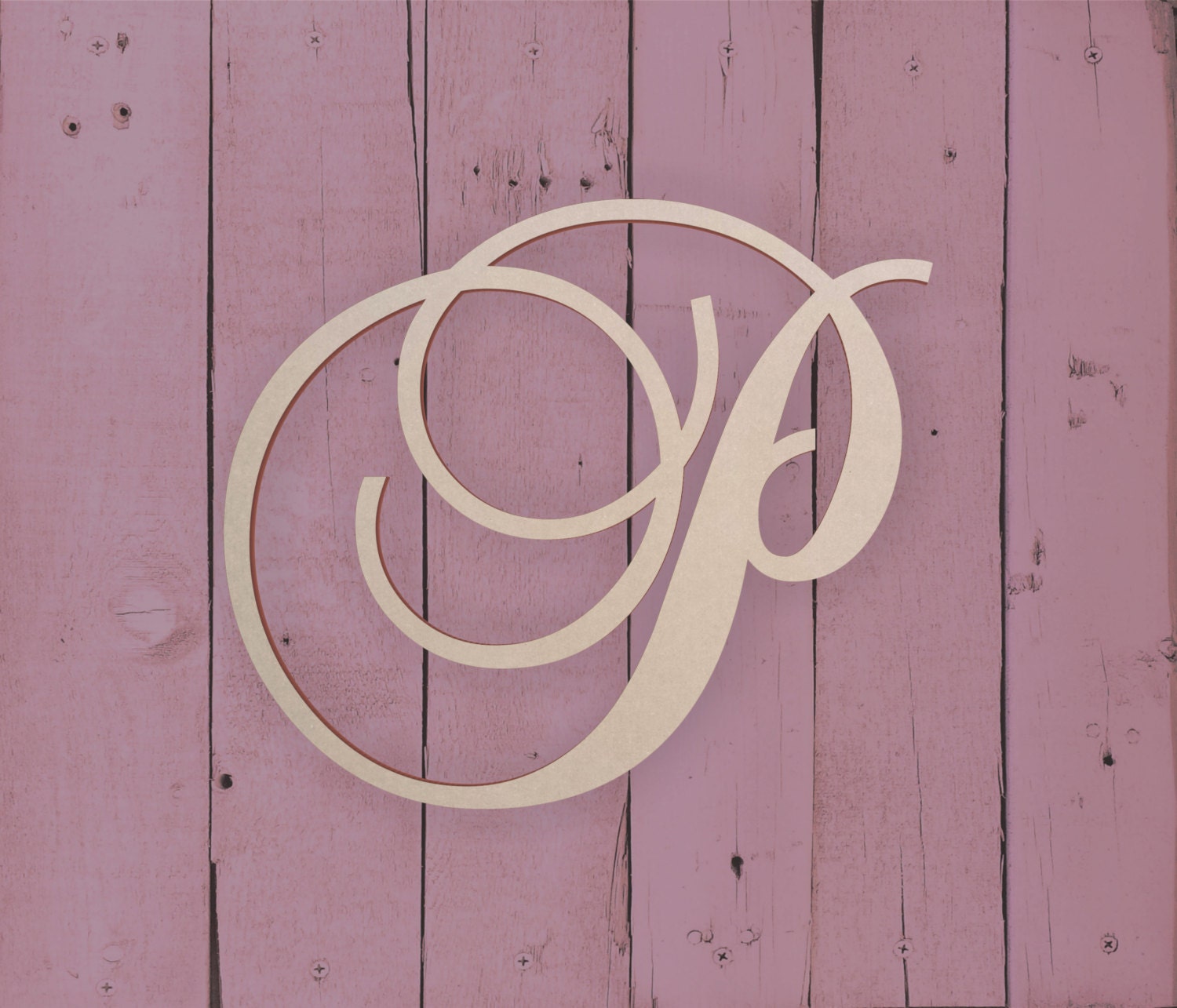 Wooden Monogram Letter p Large or Small - Etsy