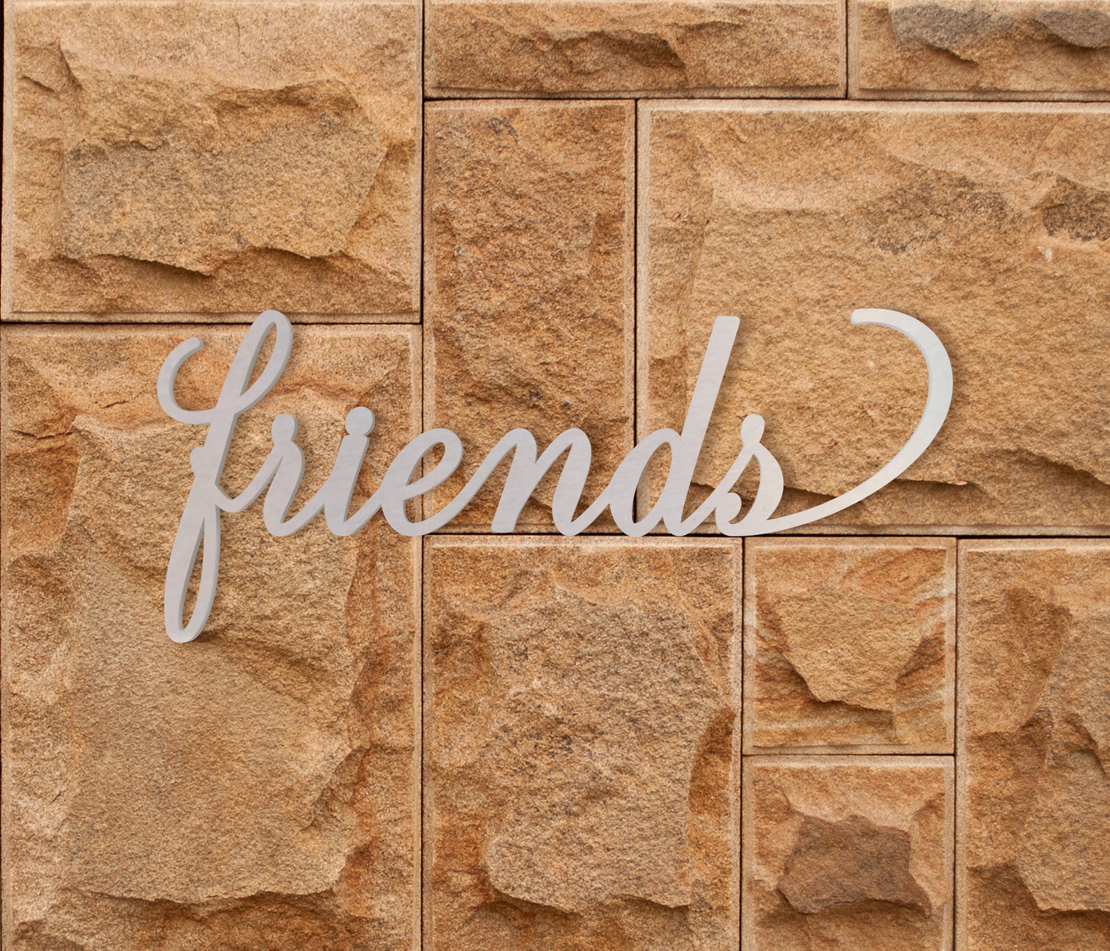 Metal Wall Art FRIENDS Wall Decor Word Cutout - Etsy