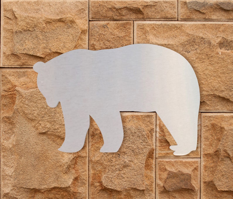 Metal Wall Art Metal Bear Cutout Animal Cutout Wall Decor - Etsy