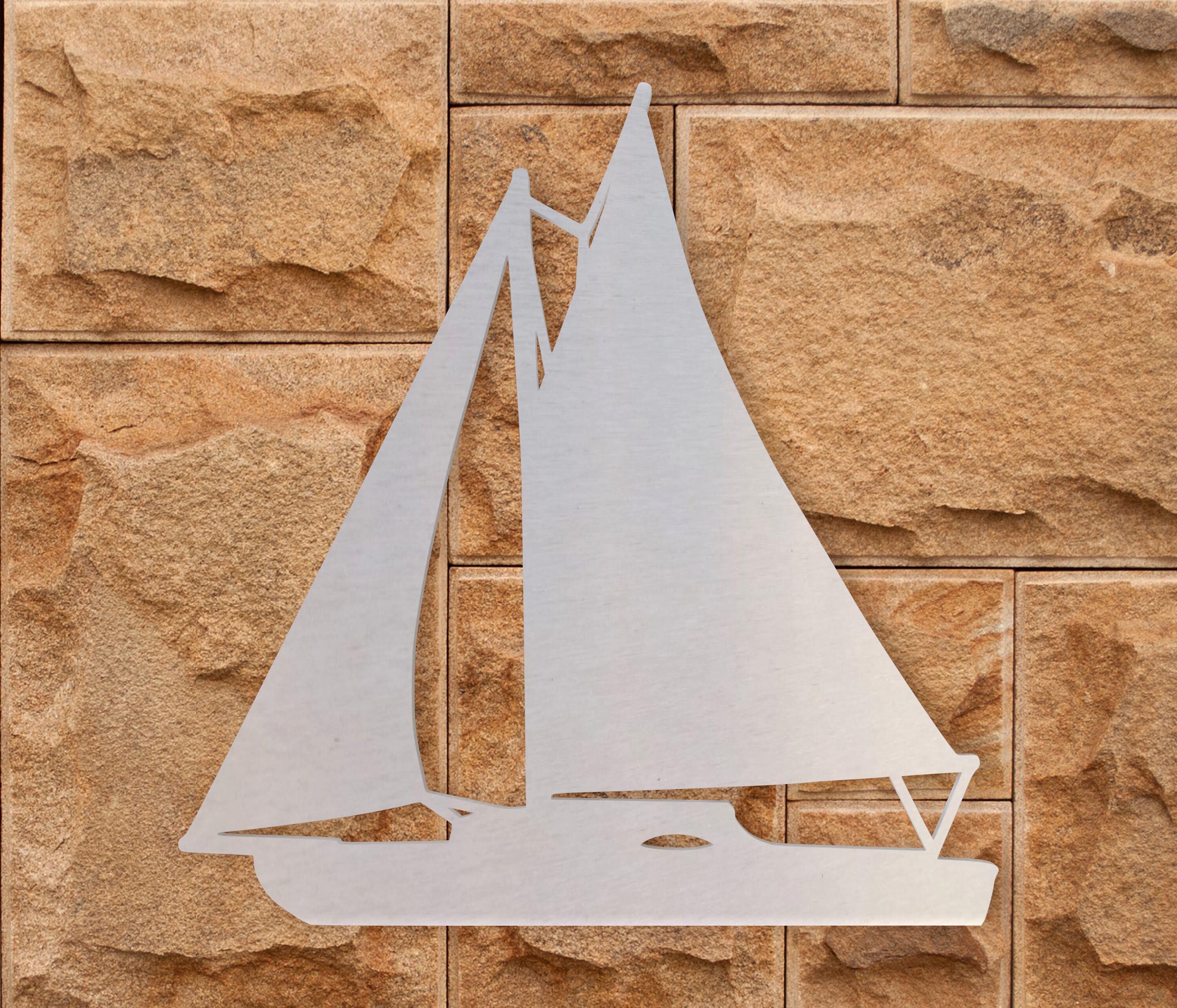 Metal Wall Art Metal Anchor Cutout Sail Boat Seaside Decor - Etsy