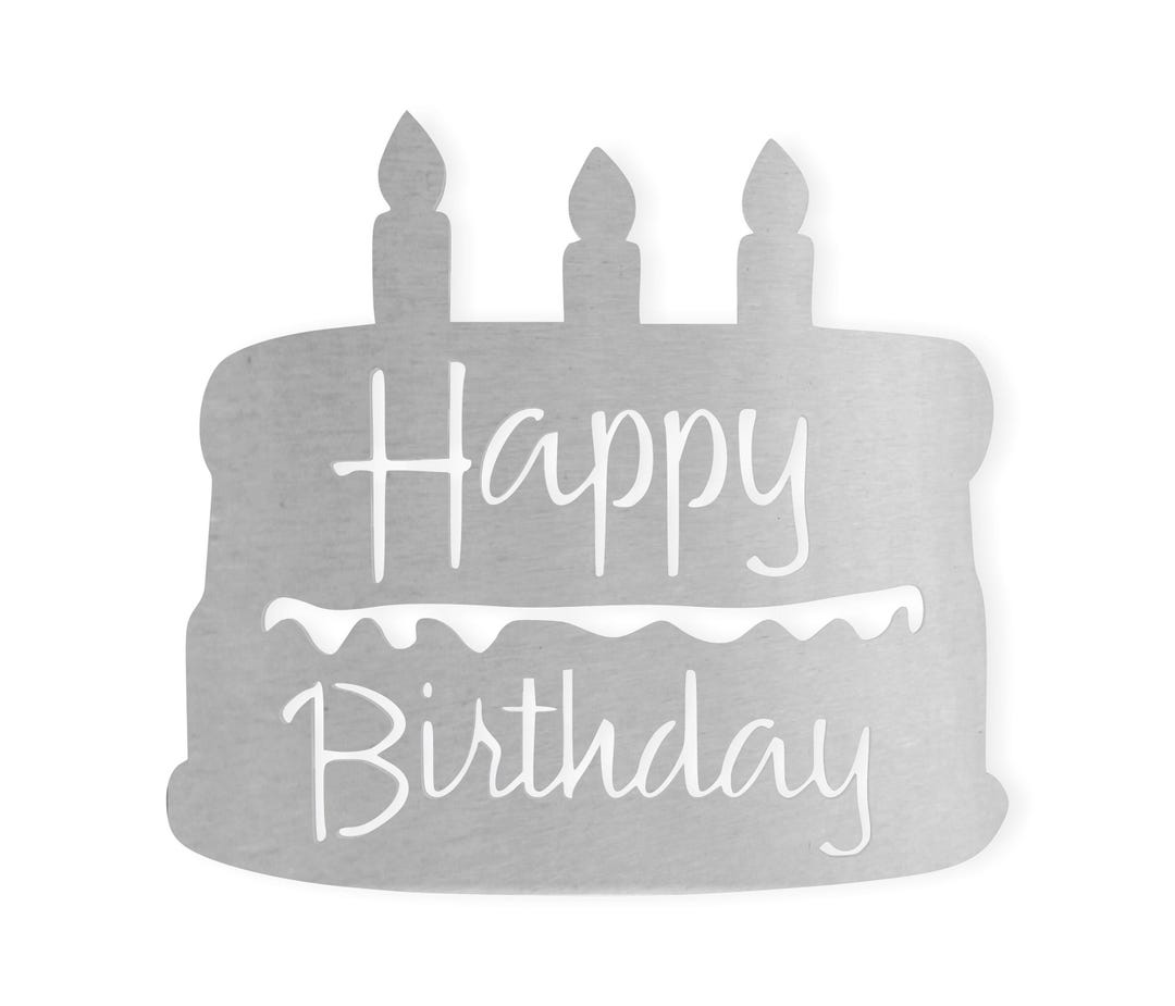 Unfinished Metal Birthday Cake Sign: DIY Wall Decor - Etsy
