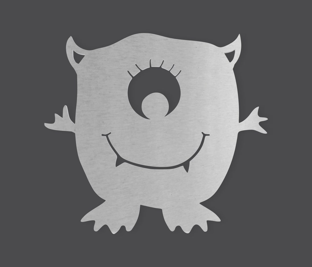 Metal Wall Art Metal Cute Monster Cutout, Home Decor, Wall Hanging ...