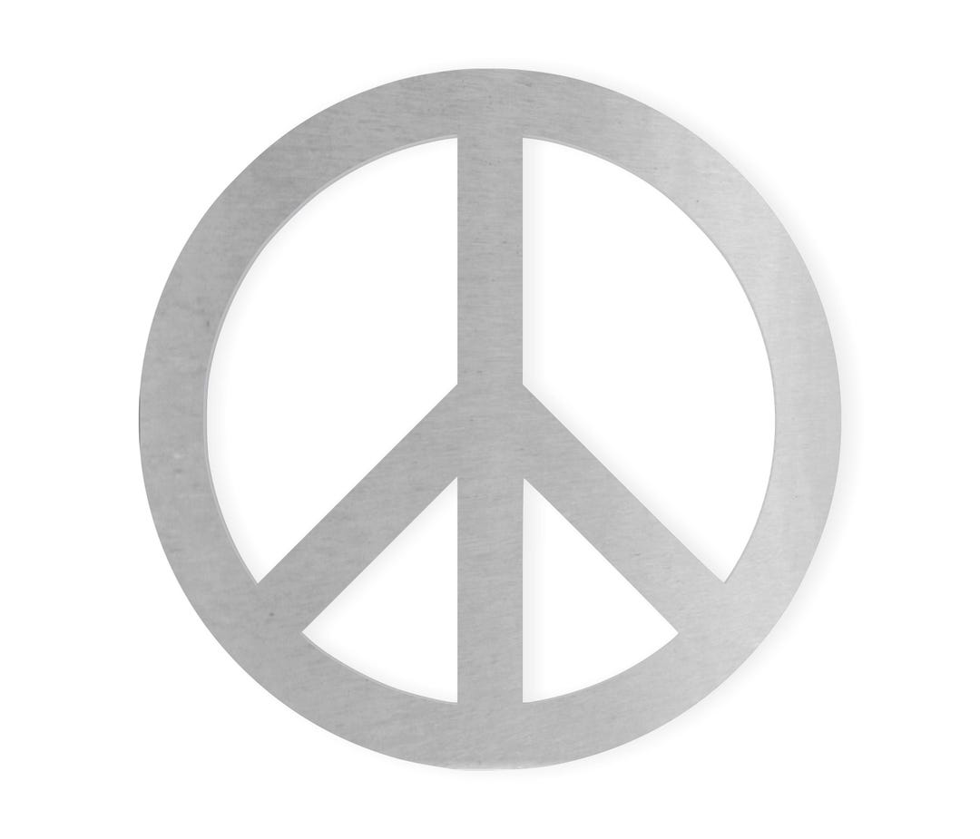 Metal Peace Sign Wall Art: Unfinished Steel Cutout, Home Decor - Etsy