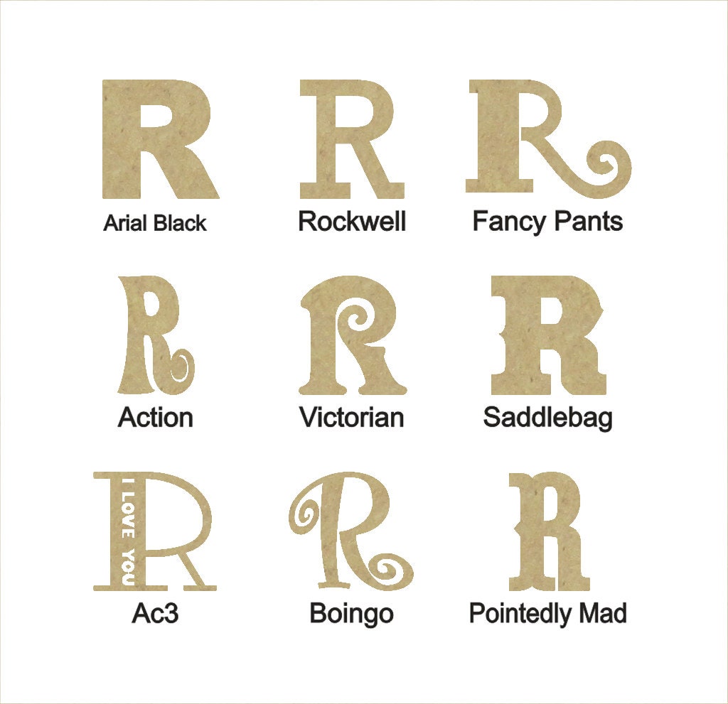 Wooden Letter R Large or Small Unfinished Unpainted - Etsy