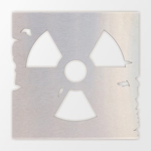 Metal Wall Art Metal Radiation Sign, Metal Cutout, Wall Art, Home Decor ...