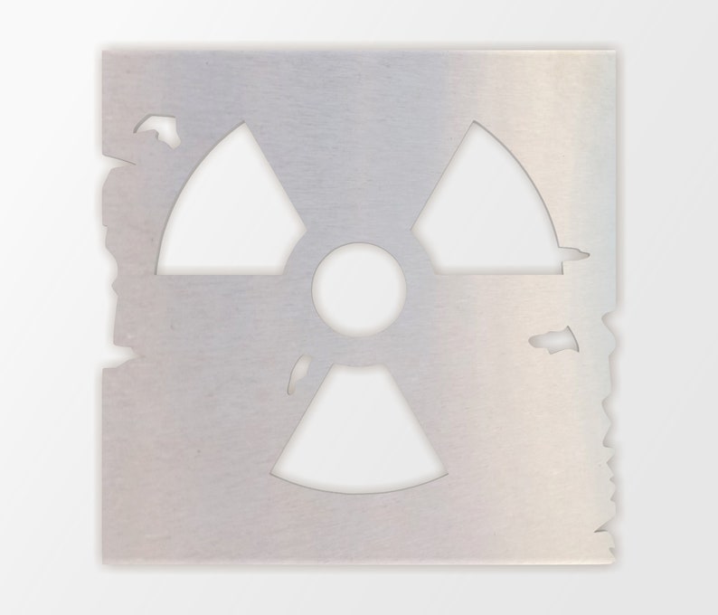 Metal Wall Art Metal Radiation Sign Metal Cutout Wall Art - Etsy