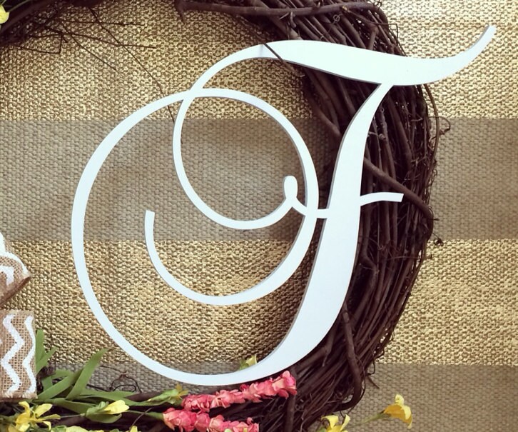 Wooden Monogram Letter Large or Small Unfinished Cursive - Etsy
