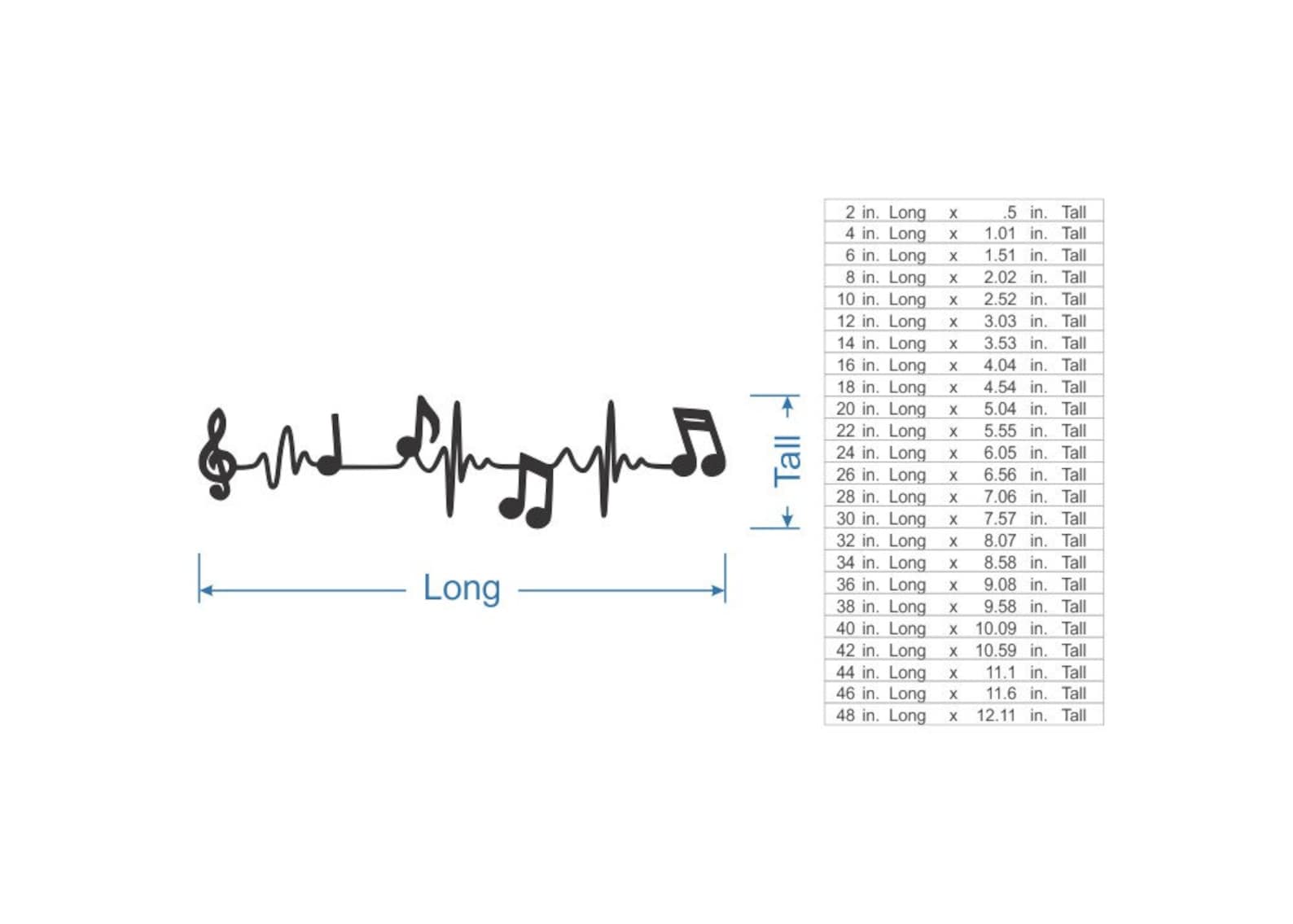 Metal Wall Art Metal Sign Music Notes Heart Beat Metal | Etsy