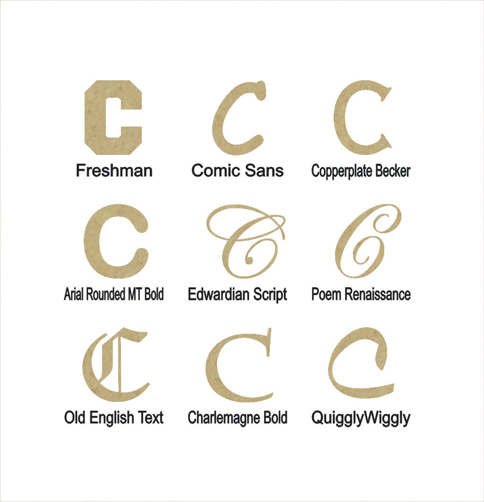 Wooden Letter C Large or Small, Unfinished, Unpainted Perfect for ...