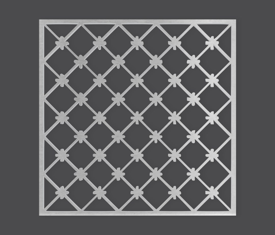 Metal Criss Cross Knot Fretwork Panel - Mandala Wall Art for Home Decor ...