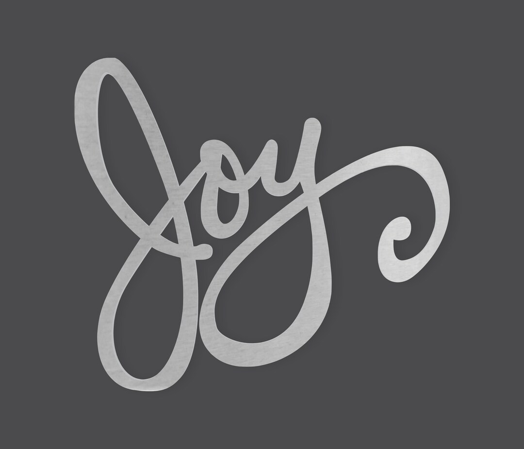 Metal Wall Art Word Cutout "joy" - Cutout, Home Decor, Unfinished and ...