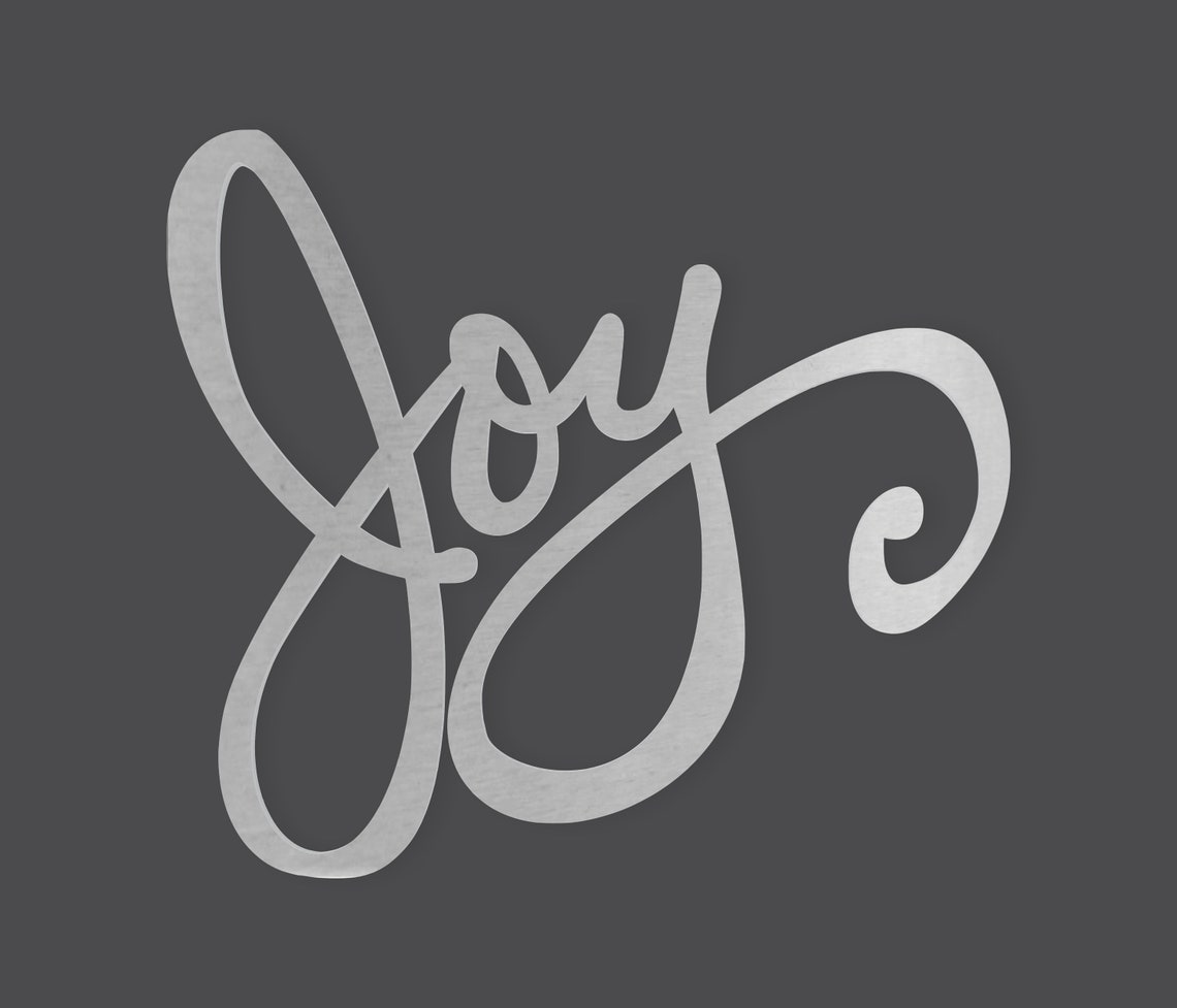 Metal Wall Art Word Cutout joy Cutout Home - Etsy