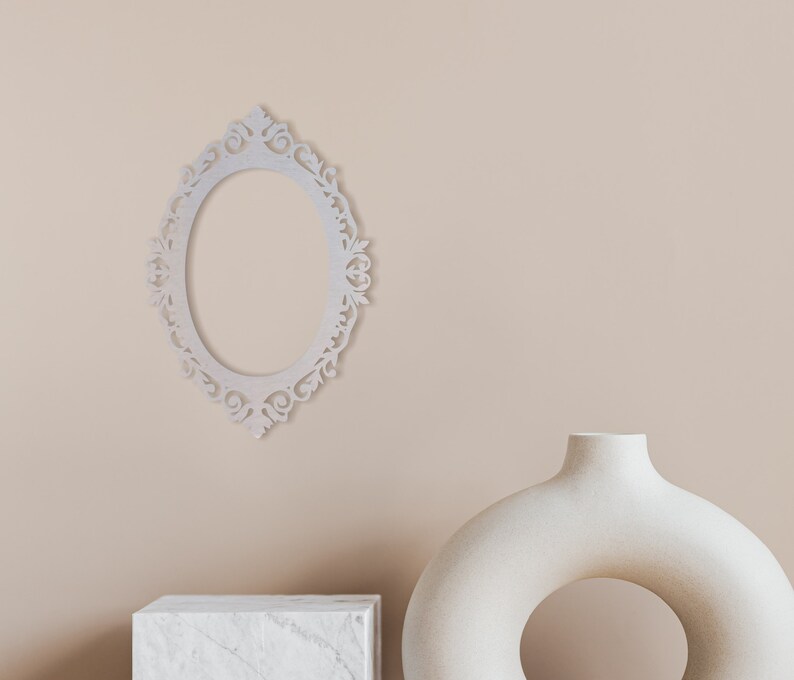 Metal Wall Art Metal Oval Frame Cutout Decorative Frame - Etsy