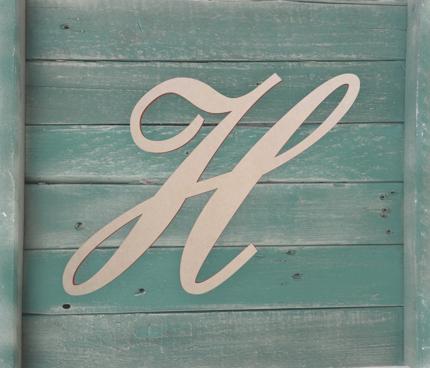 Wooden Monogram Letter h Large or Small - Etsy