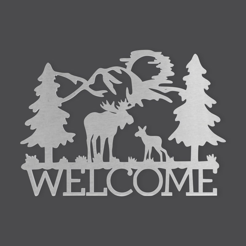 Moose Welcome Sign - Etsy
