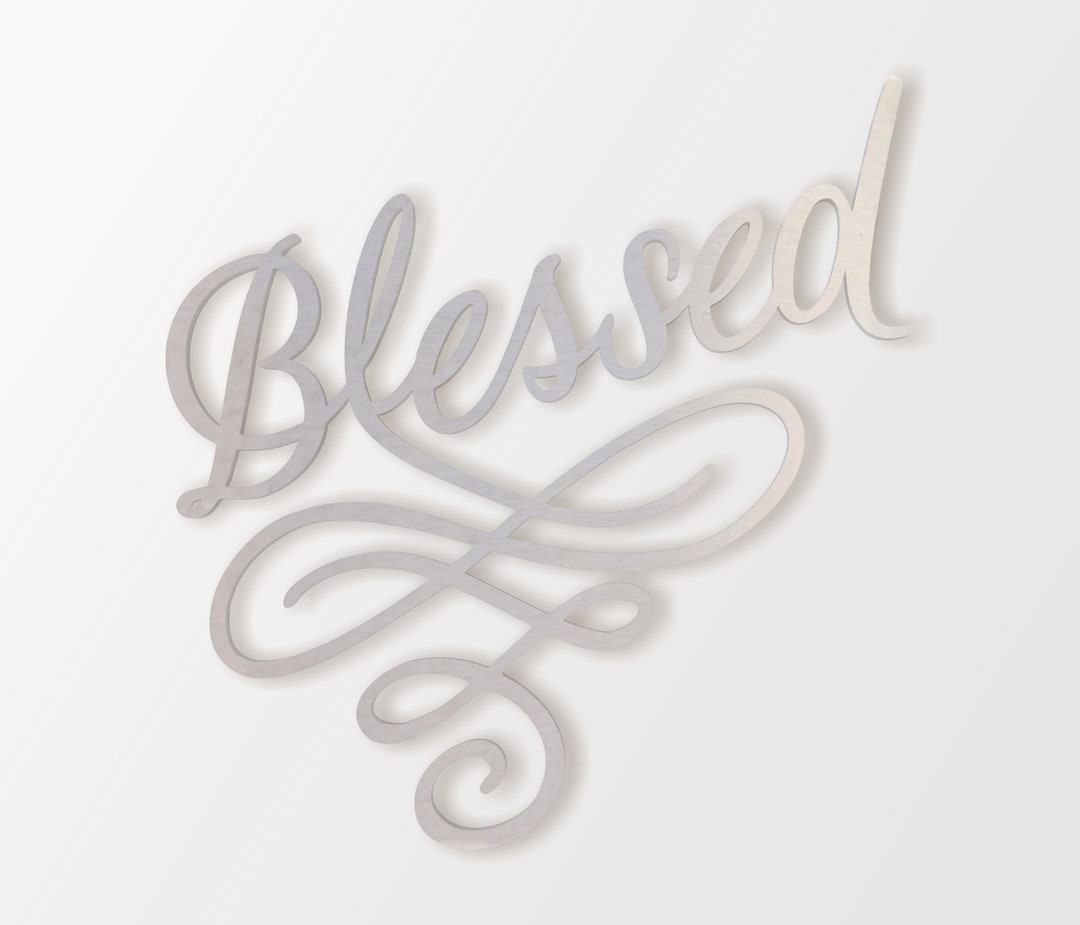 Metal Wall Art, Metal Sign Blessed Home Decor, Metal Cutout, Wall Art ...