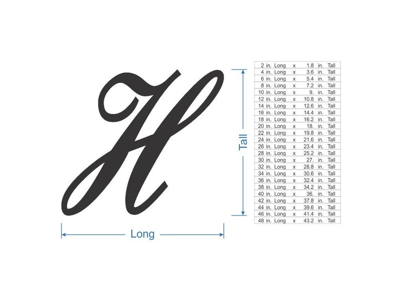 Wooden Monogram Letter h Large or Small - Etsy