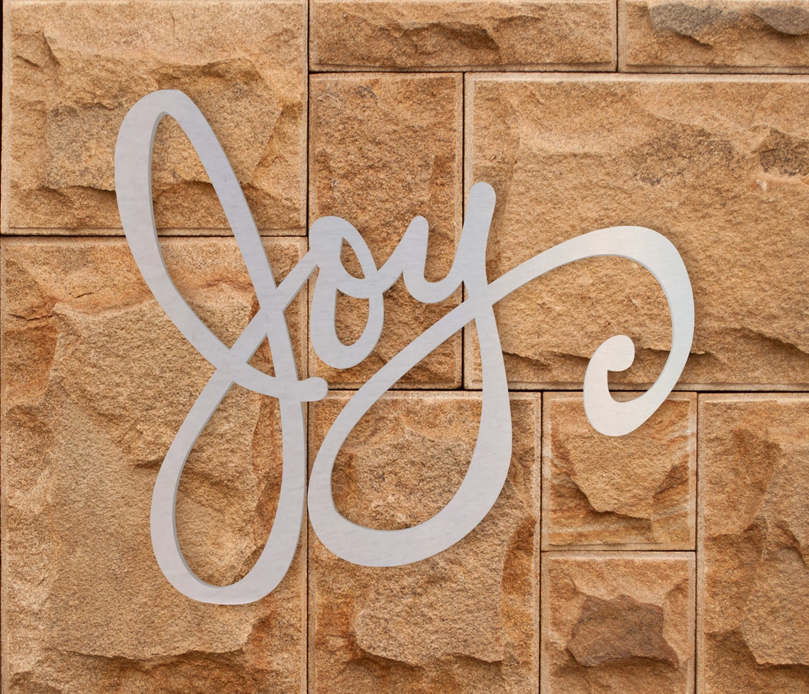 Metal Wall Art Word Cutout joy Cutout Home - Etsy