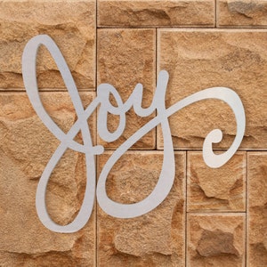 Metal Wall Art Word Cutout "joy" - Cutout, Home Decor, Unfinished and ...