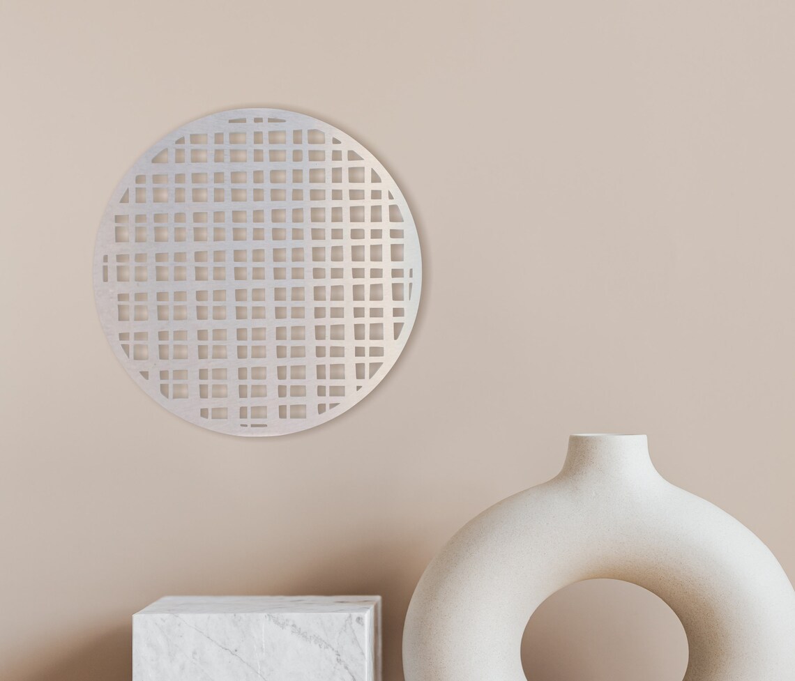 Metal Wall Art Metal Sign Hatch Round Lace Metal Cutout - Etsy
