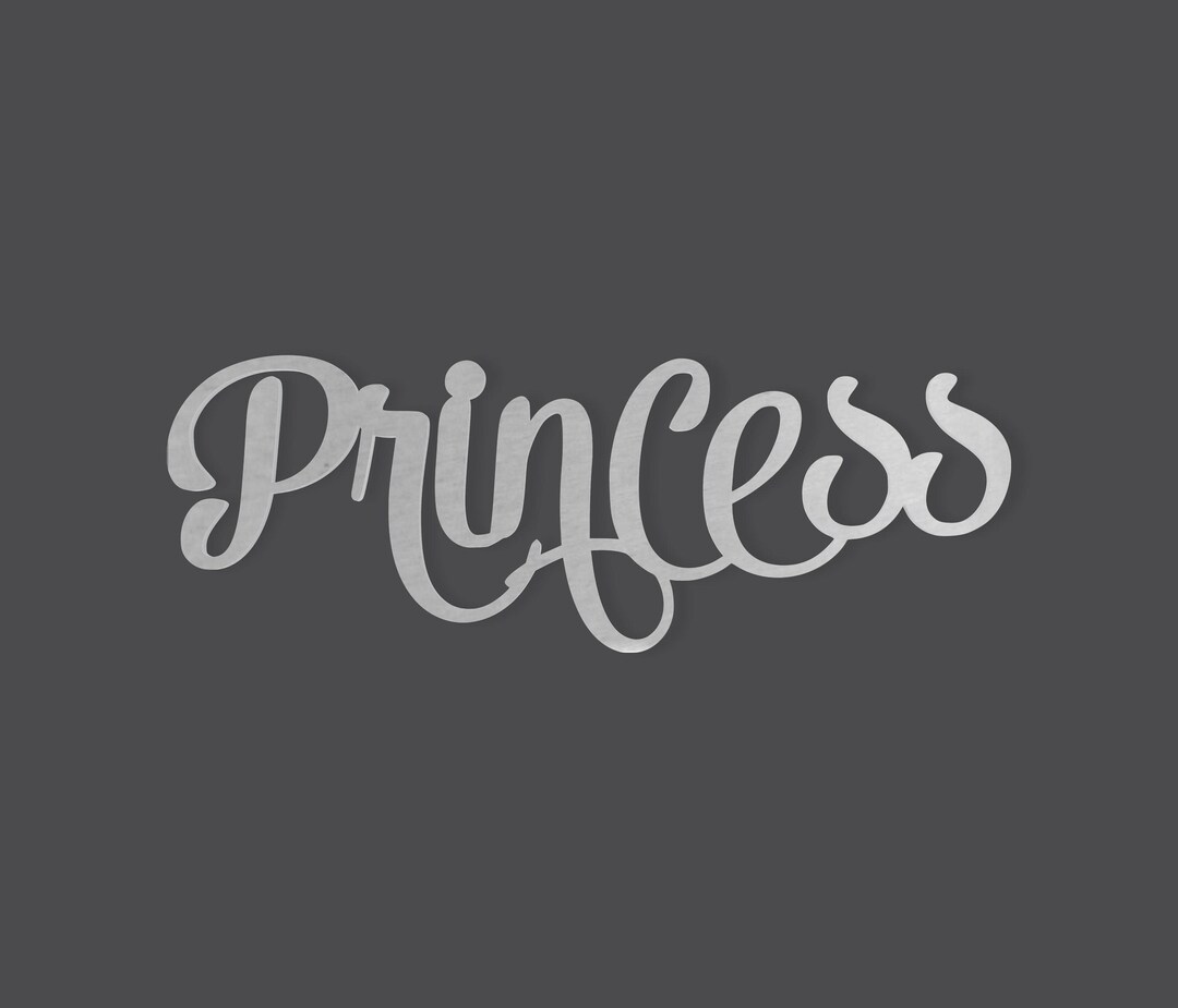 Metal "princess" Wall Art: Unfinished Steel, Baby Shower Decor - Etsy