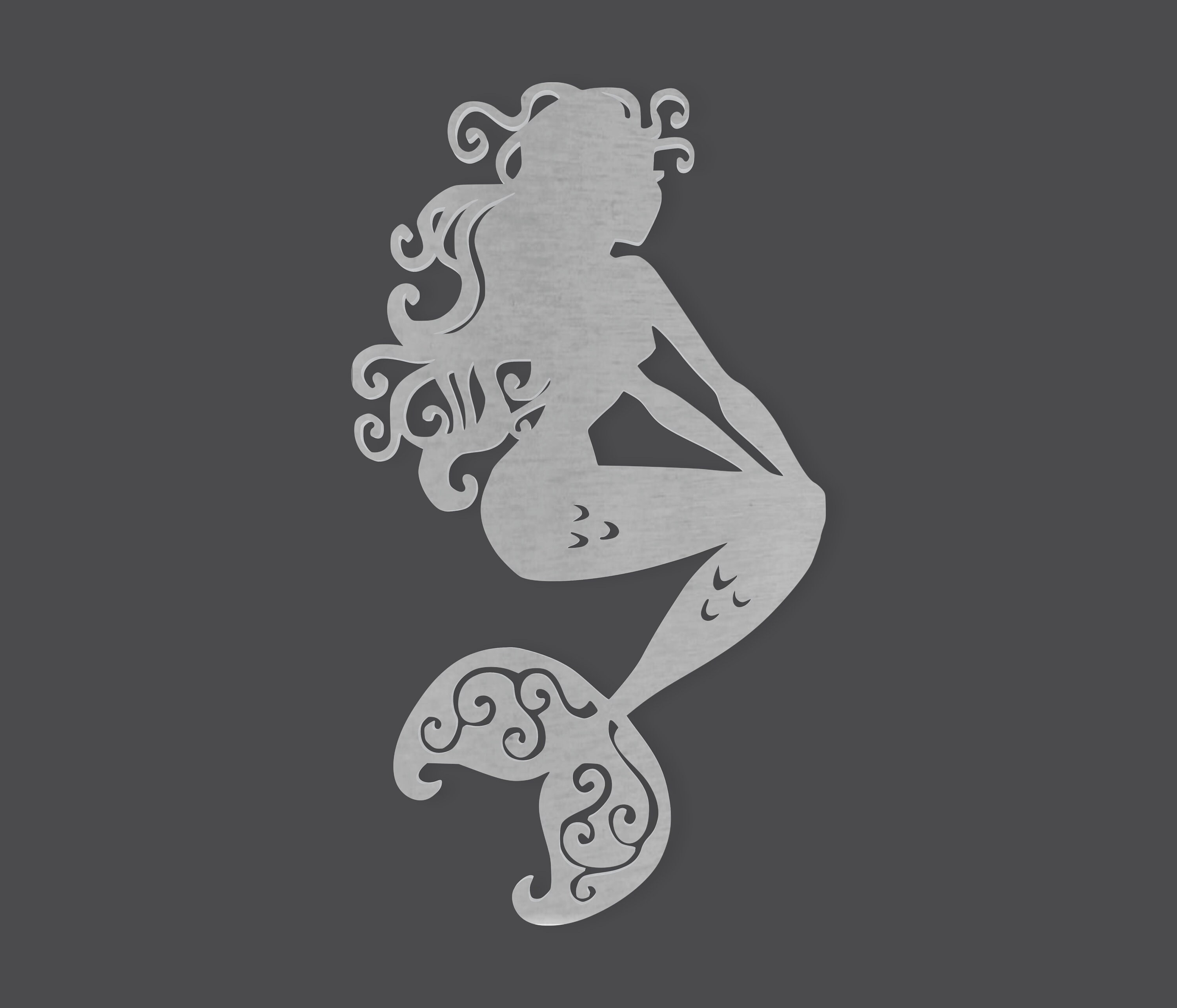 Metal Wall Art Metal Sign Mermaid Princess Metal Cutout Wall - Etsy