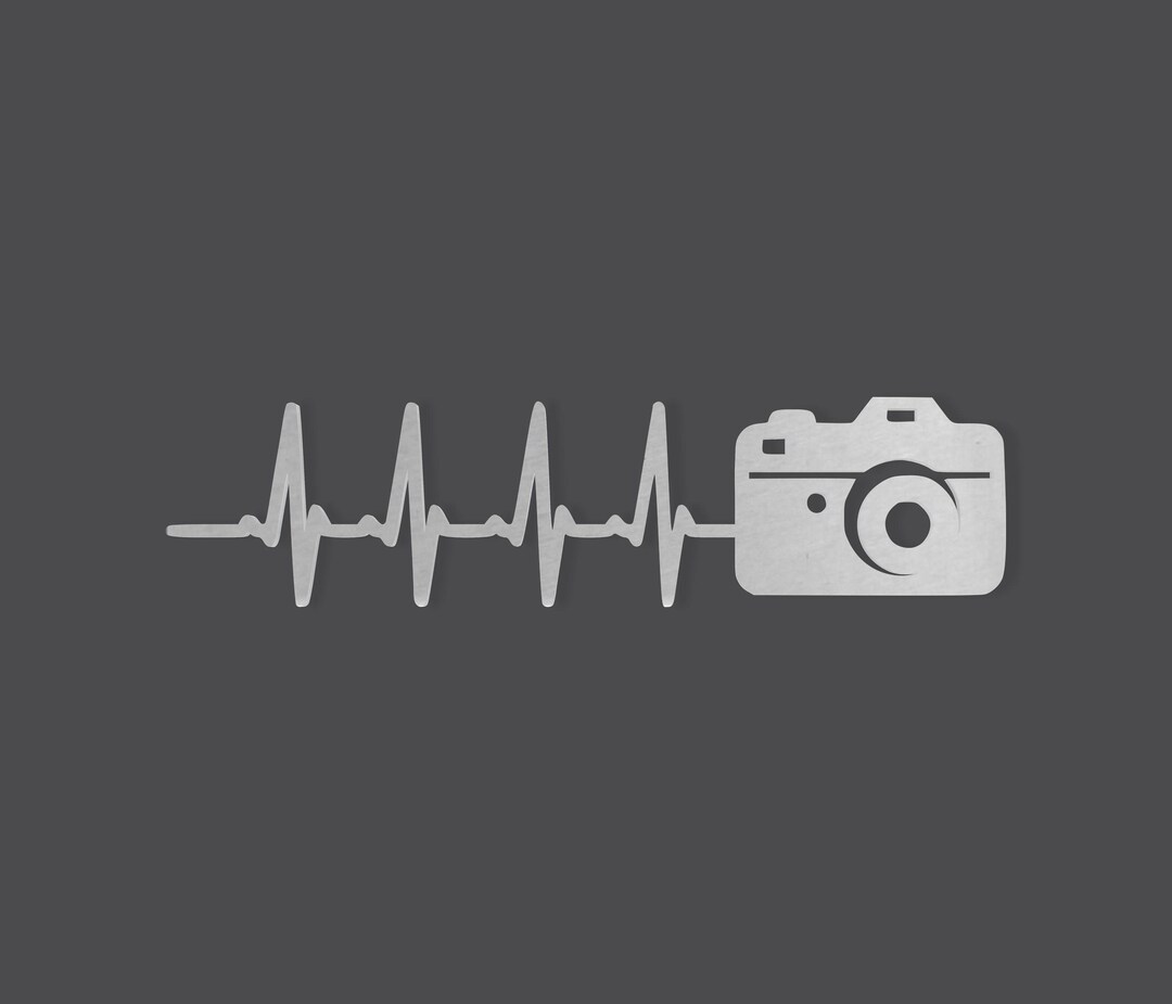Metal Camera Heartbeat Sign: Unfinished Steel Wall Art - Etsy
