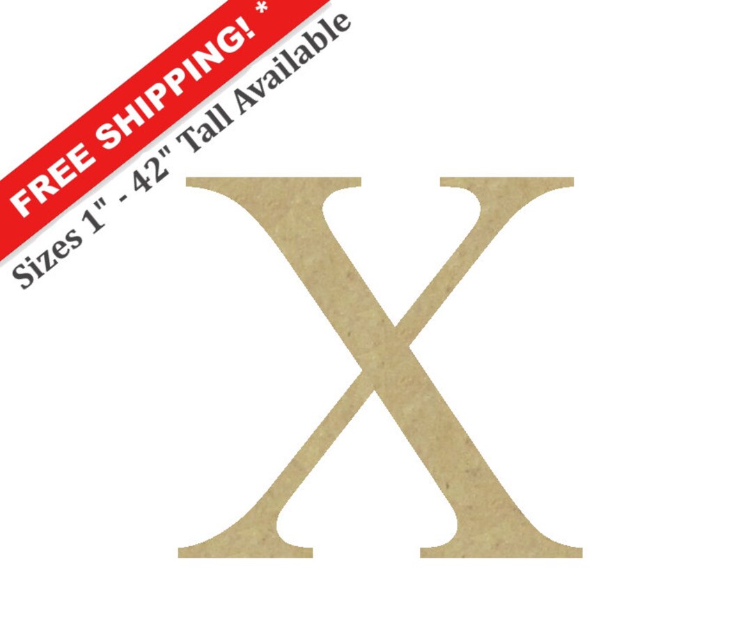 Unfinished Wooden Letter "x" – Unpainted, Decorative Font -- Perfect ...