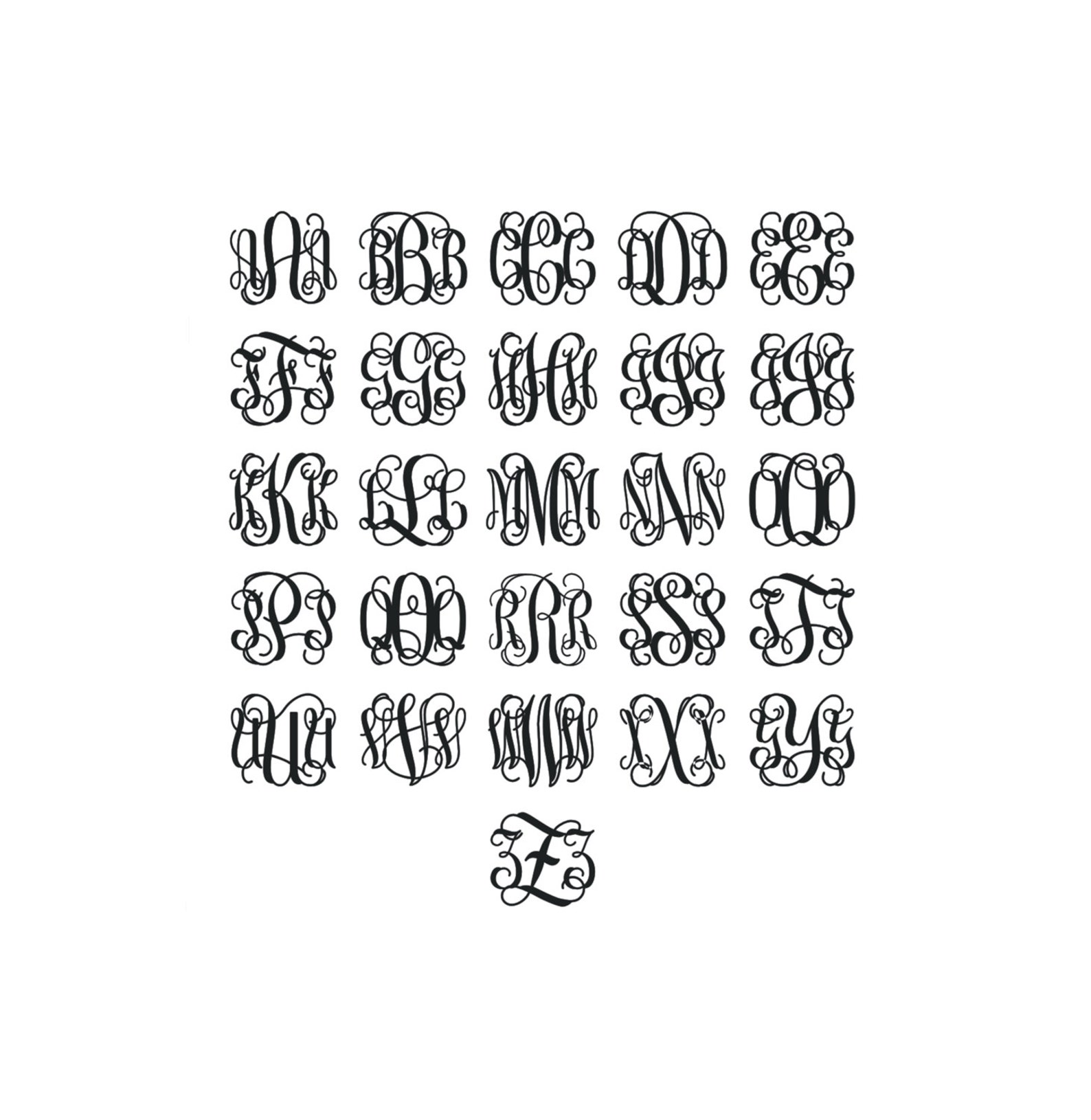 Unfinished Wooden Monogram With Fancy Frame Large or Small | Etsy