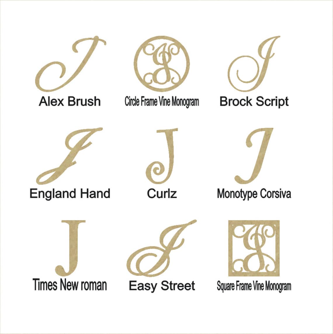 Wooden Wedding Cake Topper Letter J Also Perfect for | Etsy