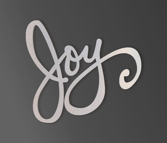 Metal Wall Art Metal Sign Metal Words joy for - Etsy