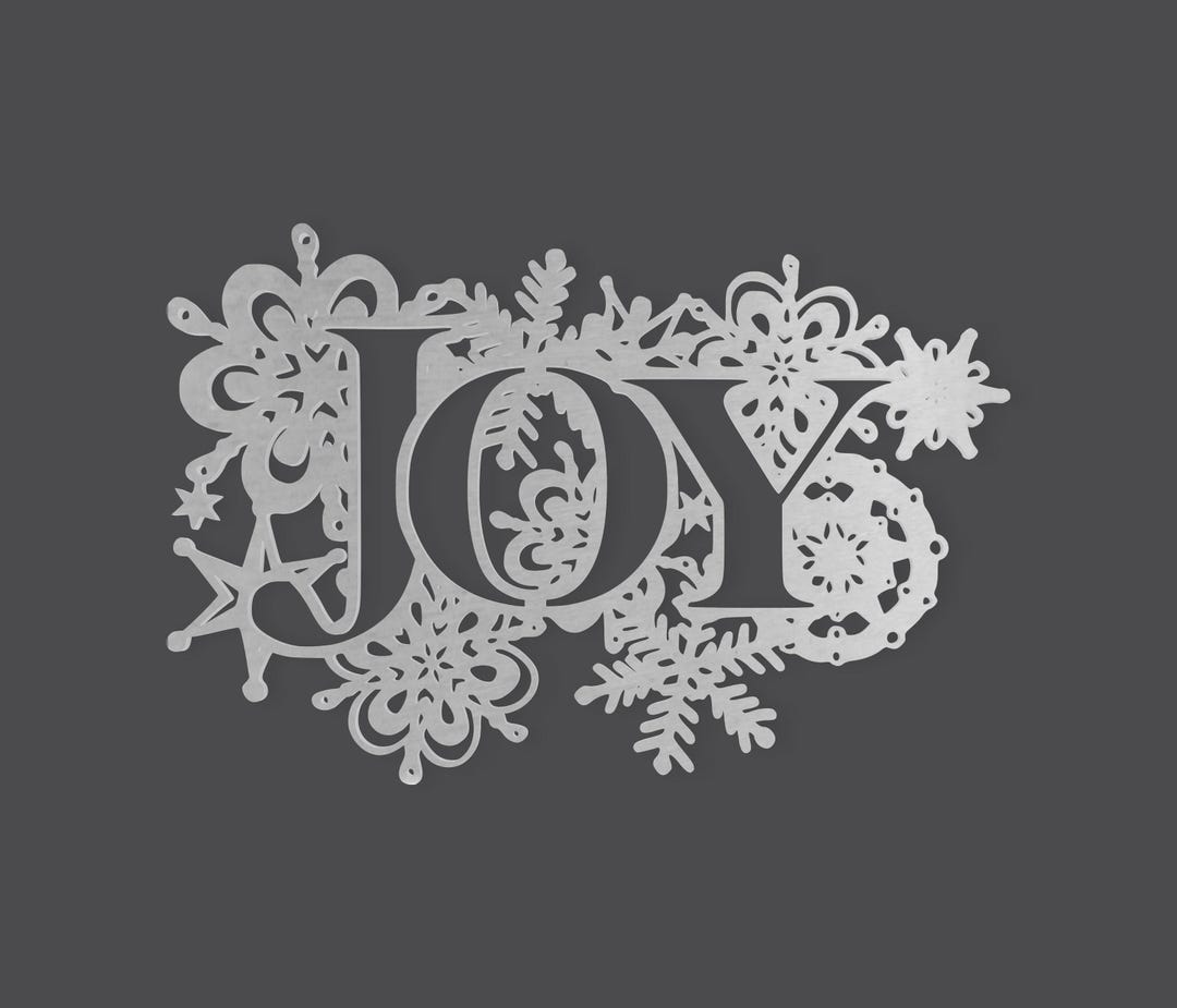 Unfinished Metal "joy" Wall Decor: Christmas Cutout, Ready to Paint - Etsy