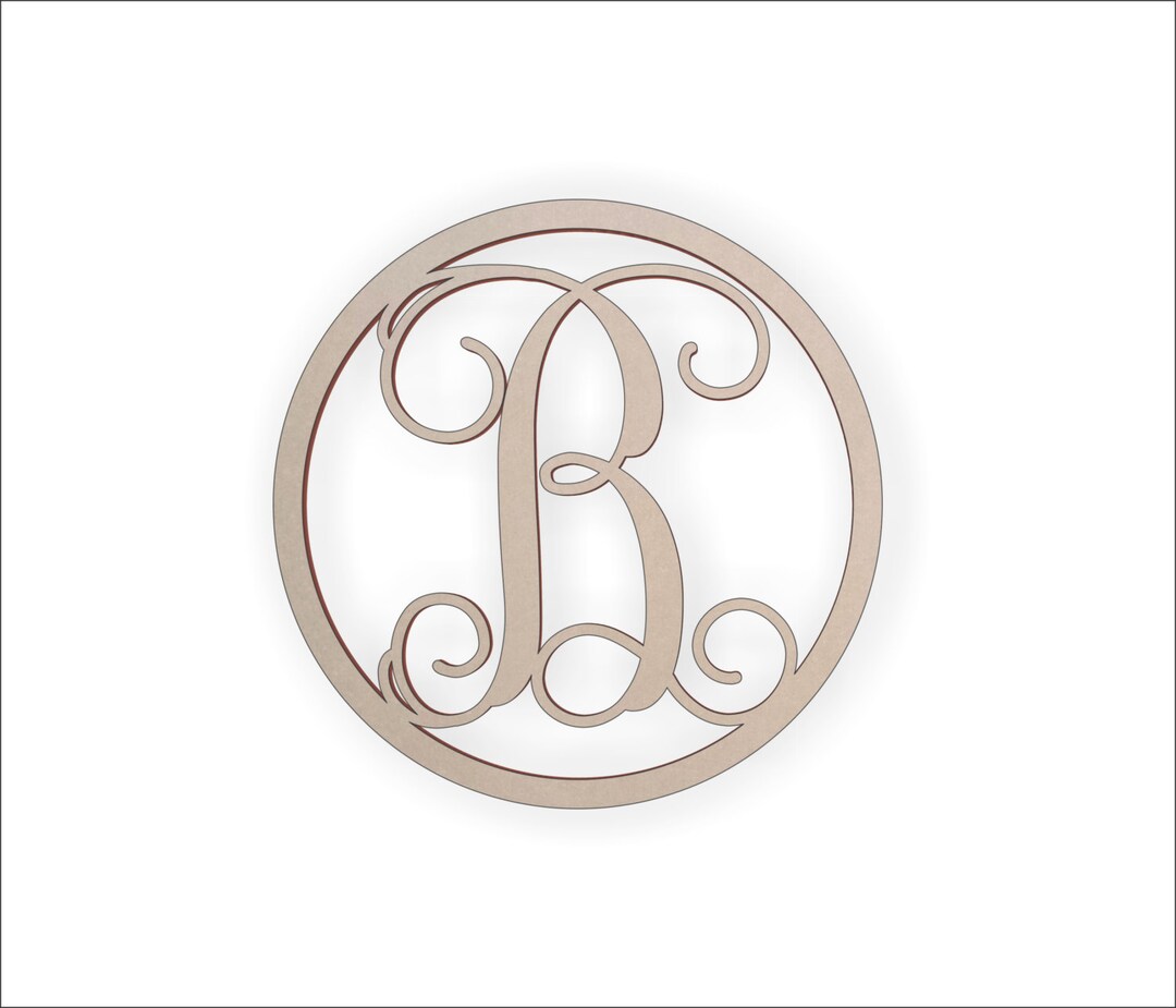 Wooden Monogram Letter "b" - Large or Small, Unfinished, Cursive Wooden ...