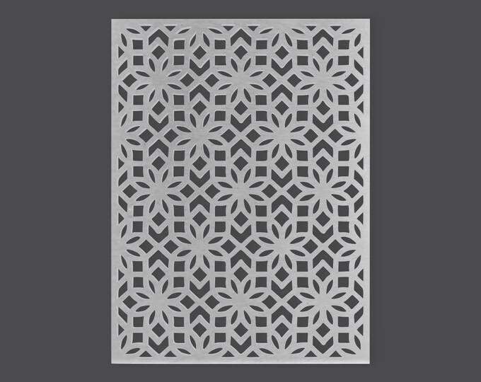 Wood Intricate Geometric Lace Lattice Panel Mandala Wall Art for Home ...