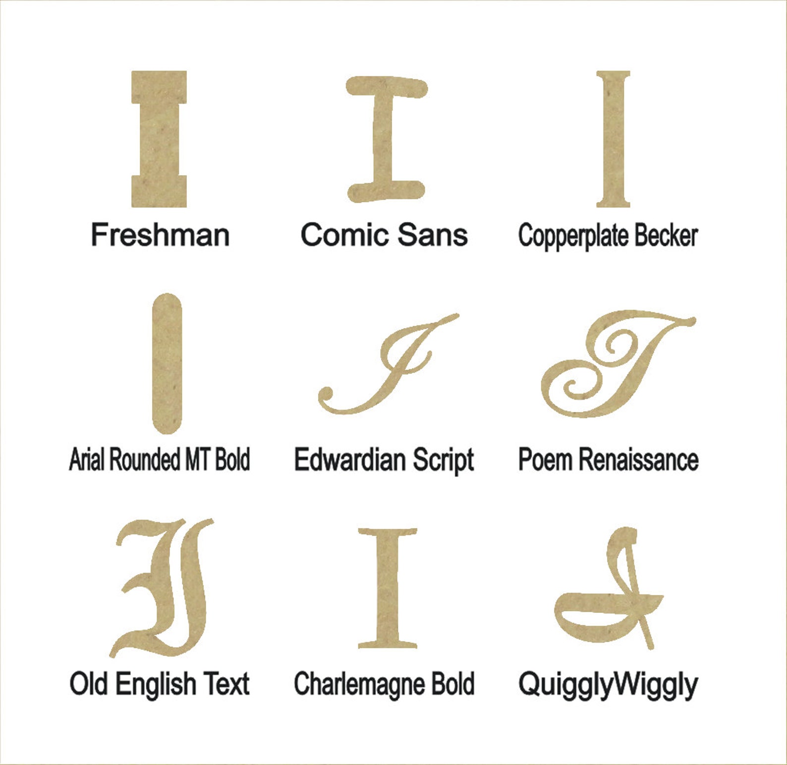 Wooden Letter I Large or Small Unfinished Unpainted | Etsy