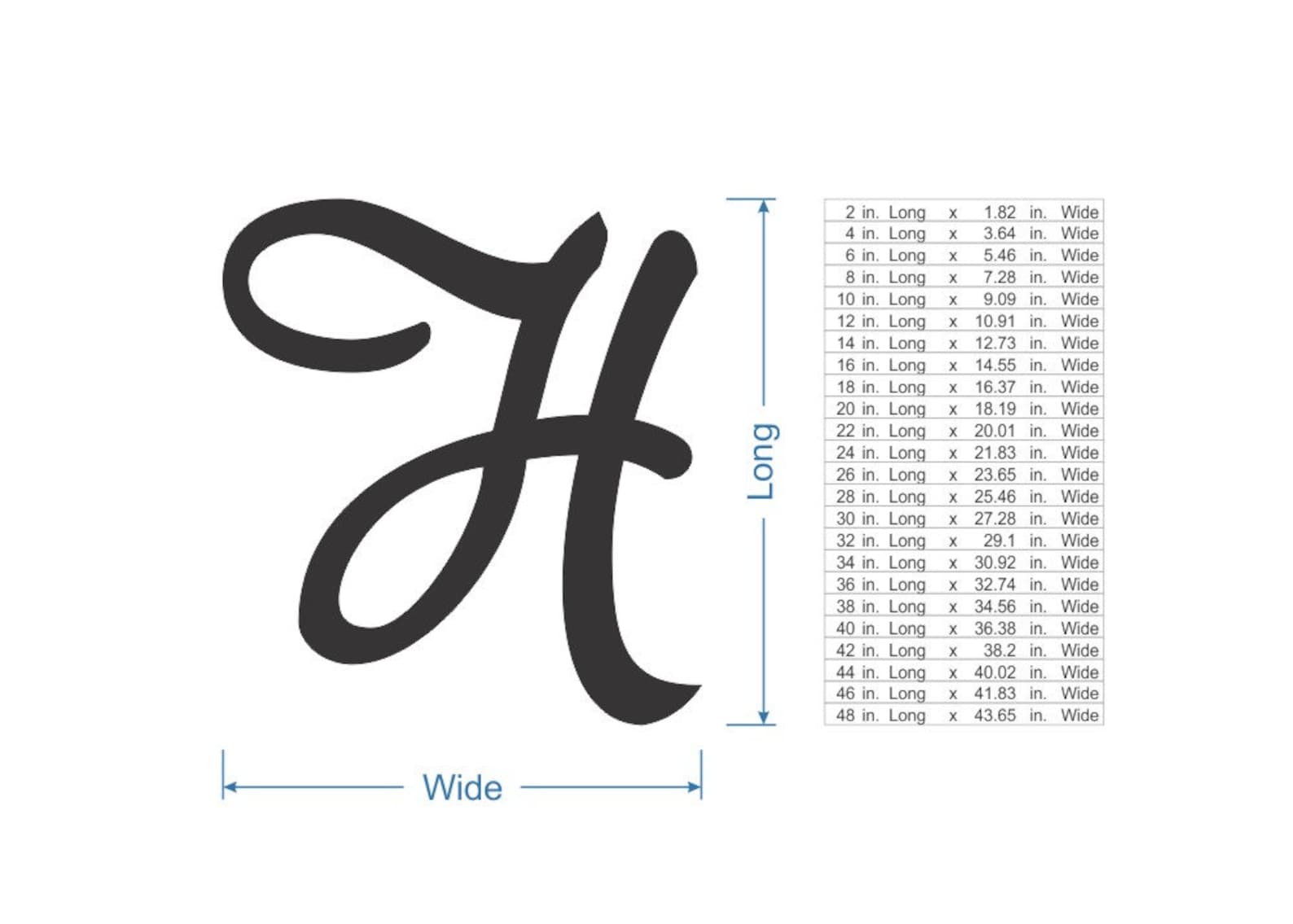 Wooden Monogram Letter H: Large or Small Unfinished | Etsy