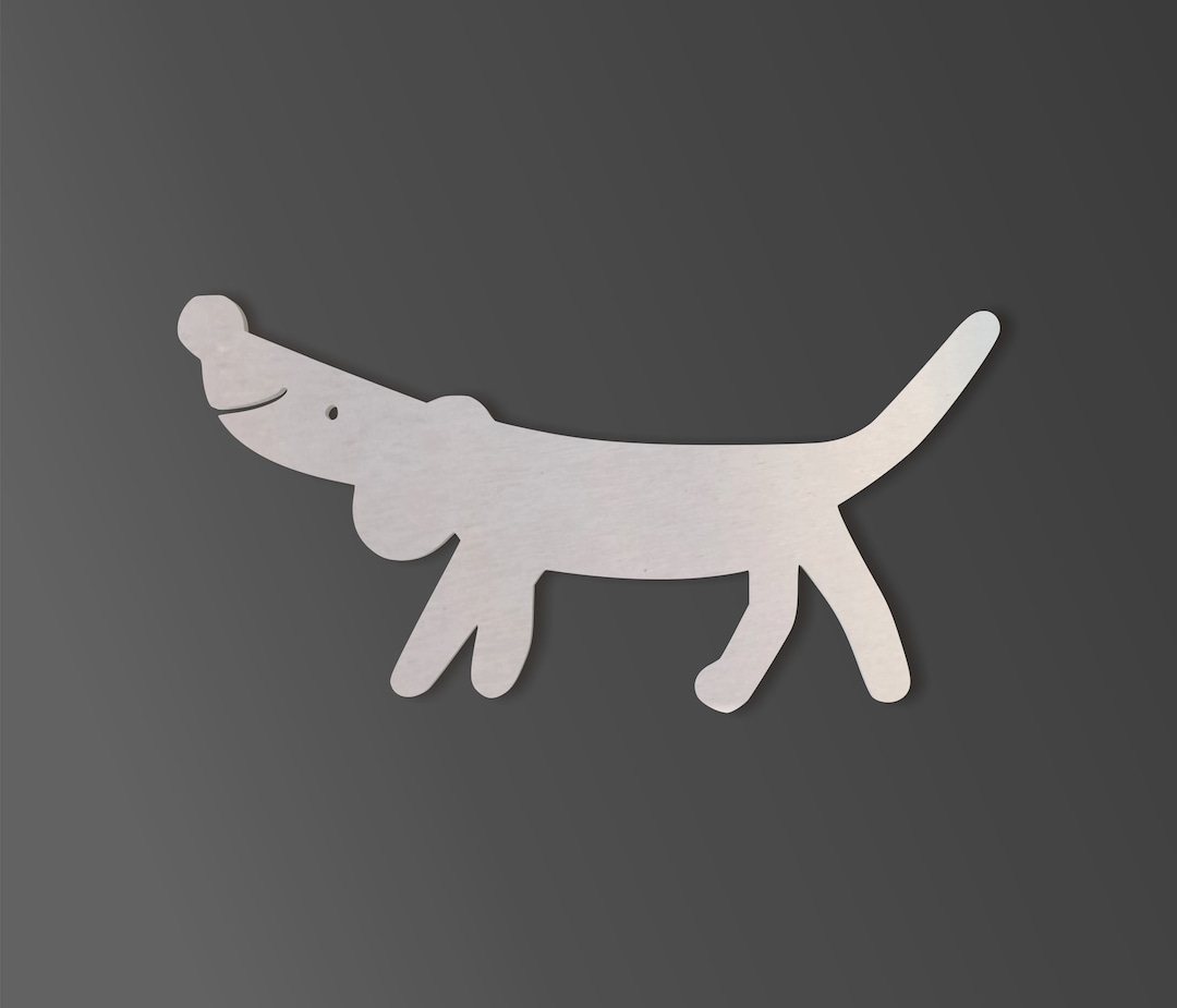 Metal Wall Art, Metal Sign Metal Cartoon Dog Cutout, Dog Wall Art, Home ...