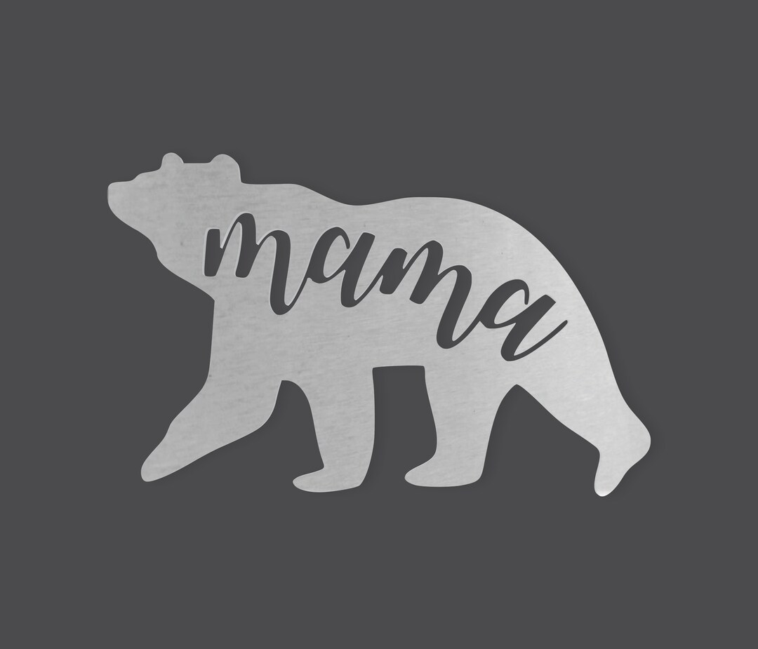 Metal Wall Art Metal Mama Bear Cutout- Animal Cutout, Wall Decor, Wall ...