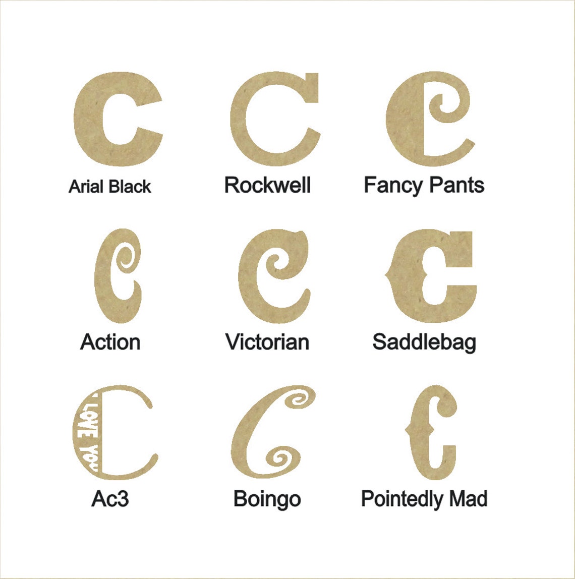 Wooden Letter C Large or Small Unfinished Unpainted - Etsy