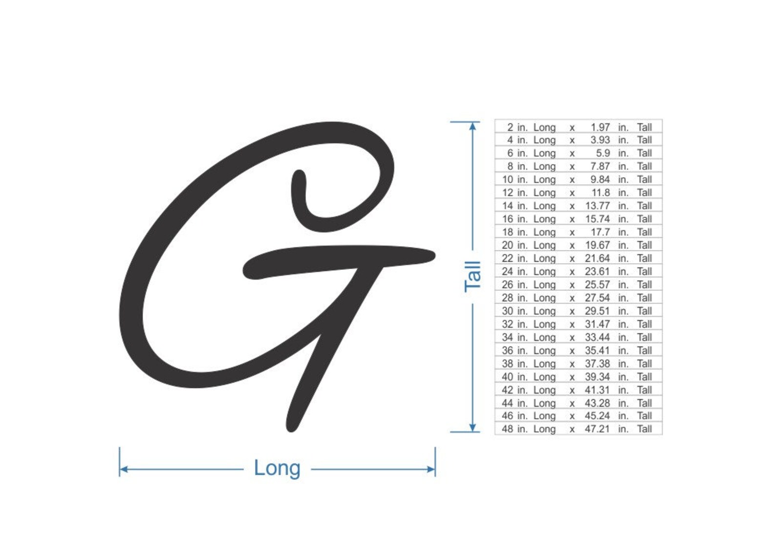 Cursive Wooden Letter g Unfinished Unpainted | Etsy