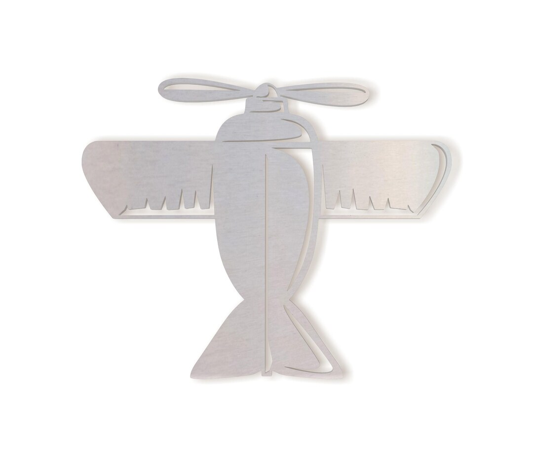 Raw Steel Airplane Wall Art: Unfinished Metal Plane Decor - Etsy