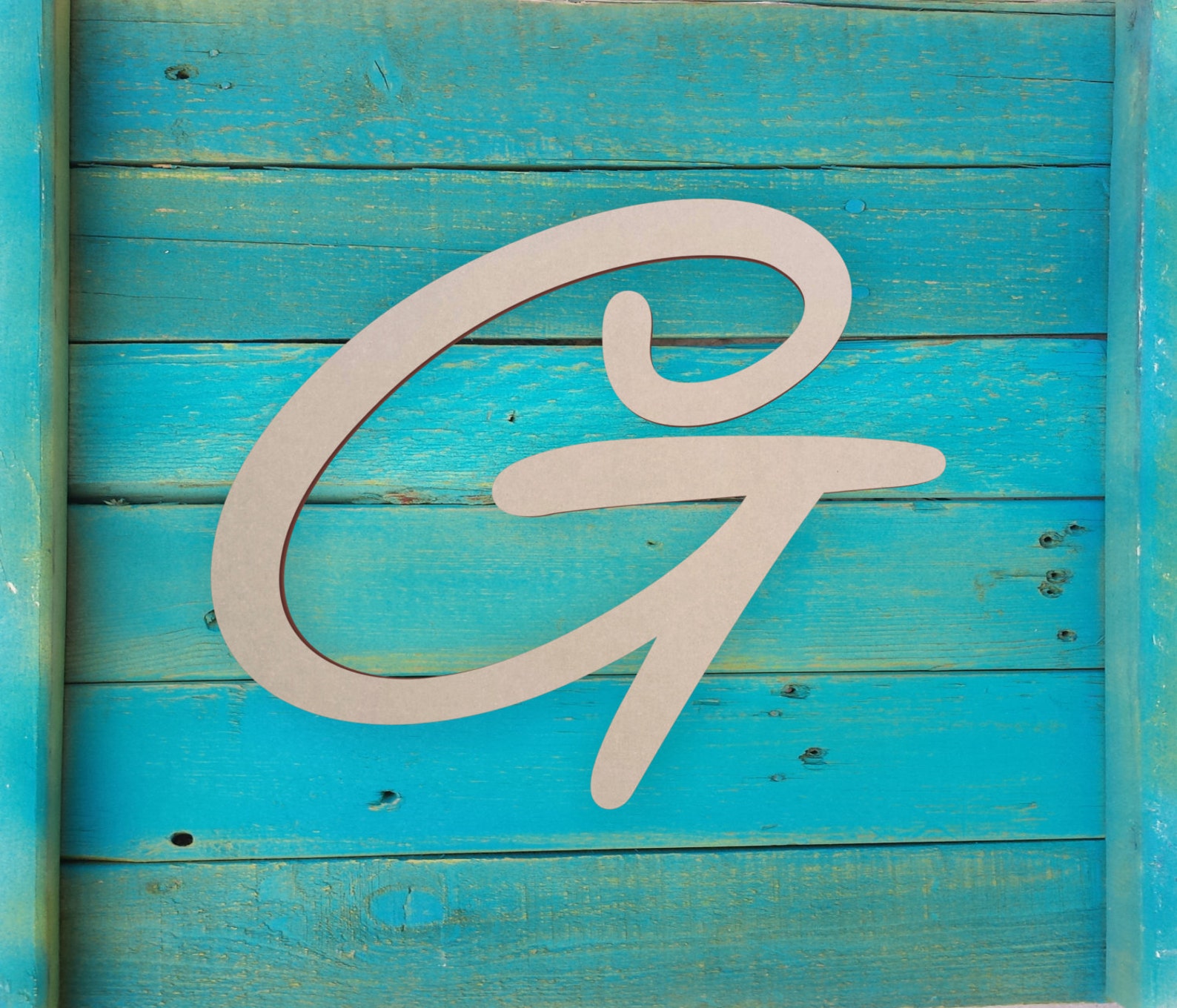 Cursive Wooden Letter g Unfinished Unpainted | Etsy