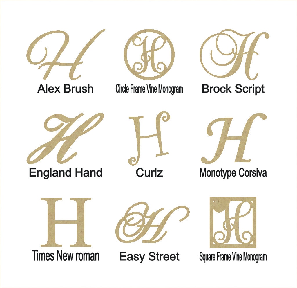 The Letter H Fonts