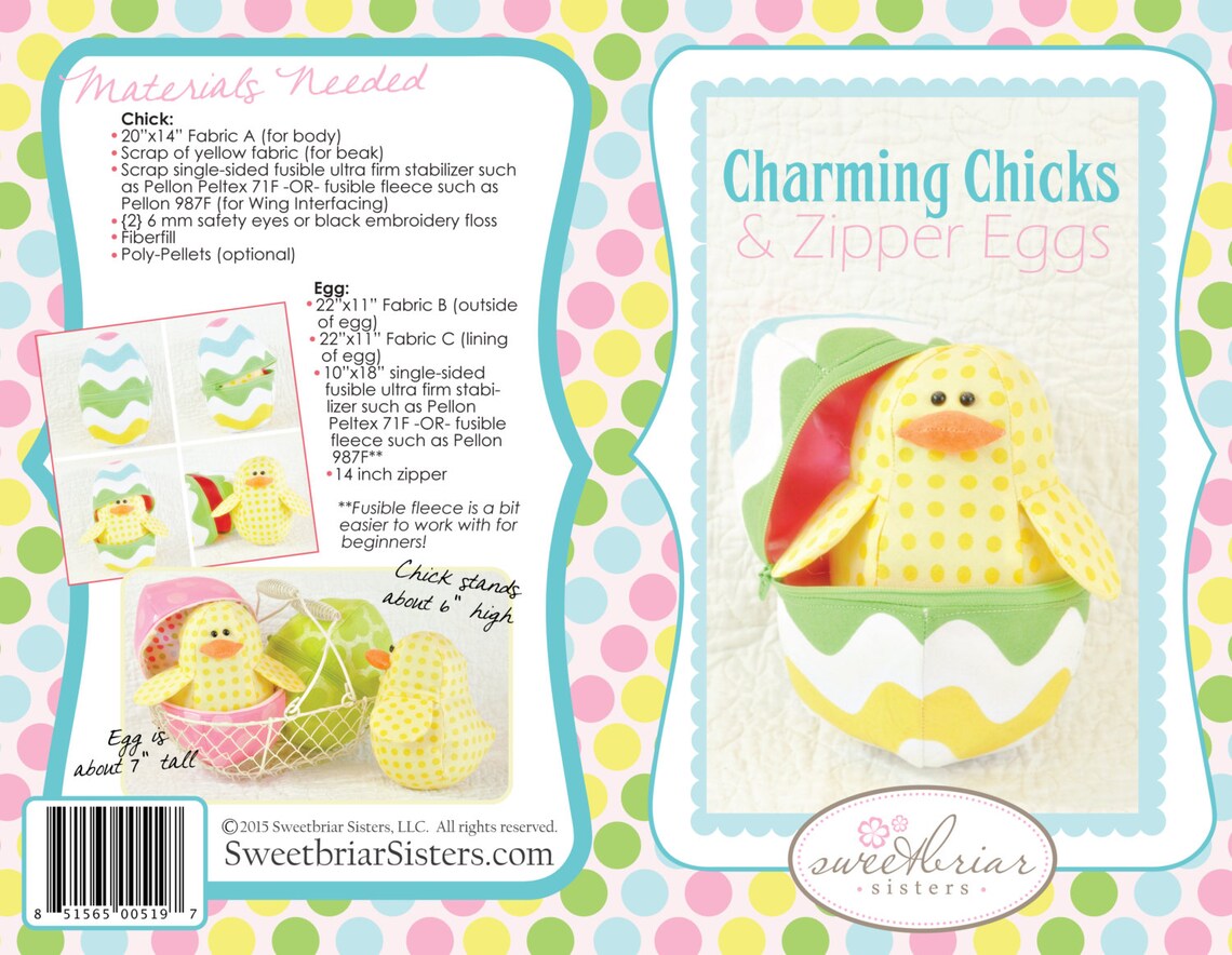 Baby Chick Sewing Pattern, Plush Toy Sewing Pattern, Easter Egg Sewing ...