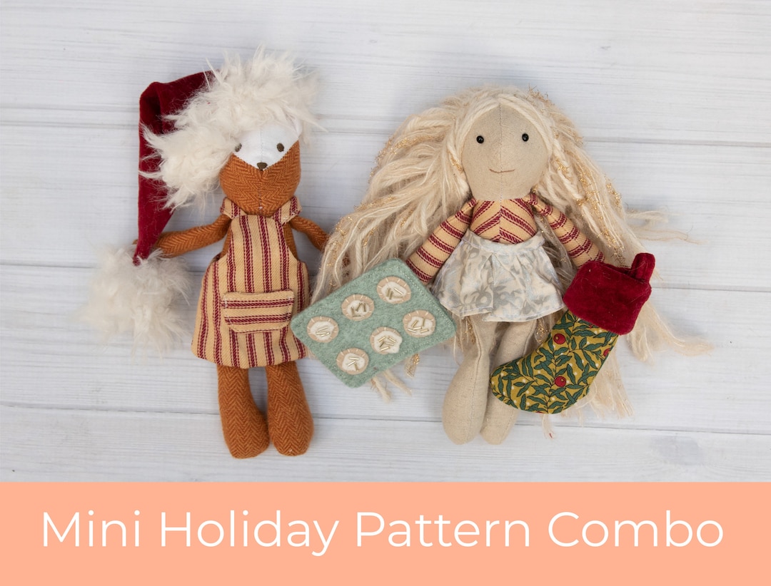 Miniature Elf Doll Christmas Holiday Sewing Pattern Set Tutorial DIY ...