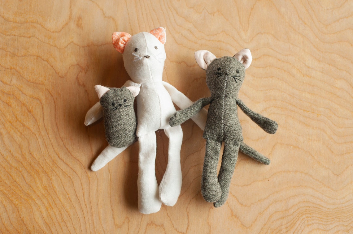 Miniature Kitty Cat Family Sewing Pattern Digital Download - Etsy