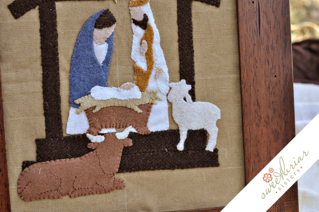Nativity Applique Pattern Wool Applique Christmas Sewing - Etsy