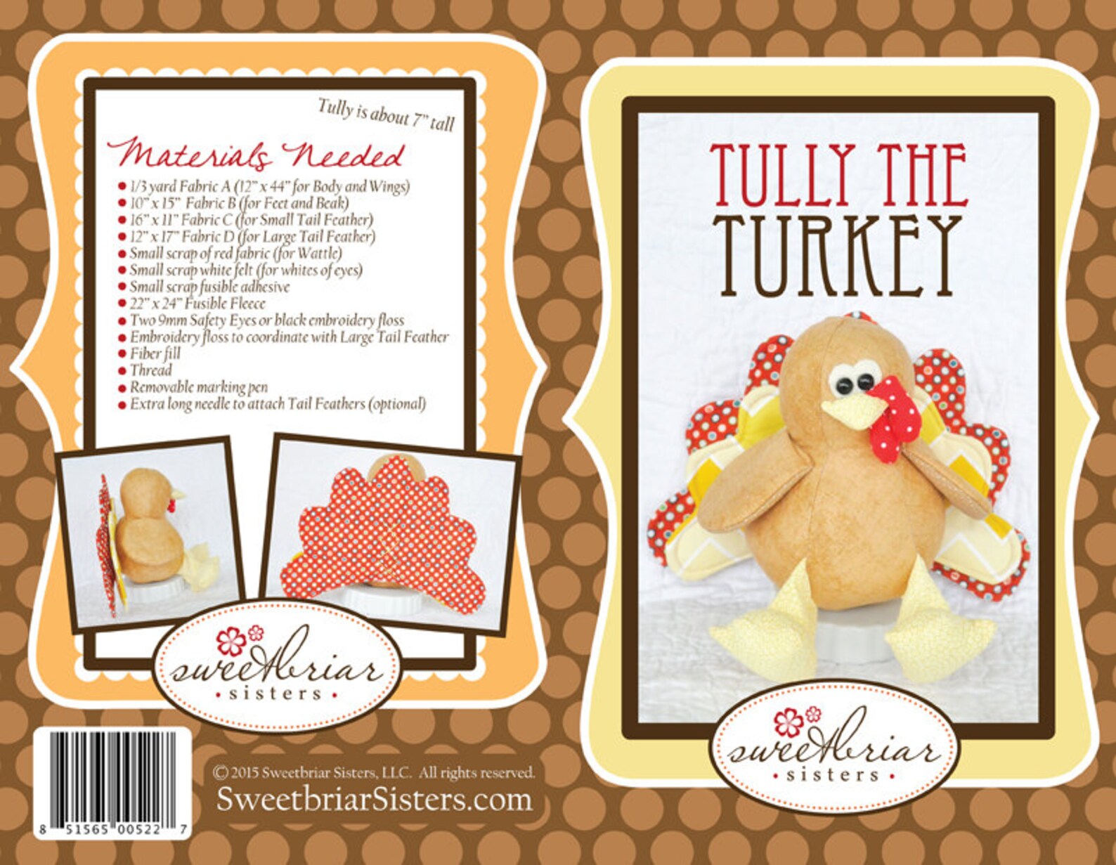 Turkey PDF Sewing Pattern | Thanksgiving Softie | Stuffed Animal | Diy ...