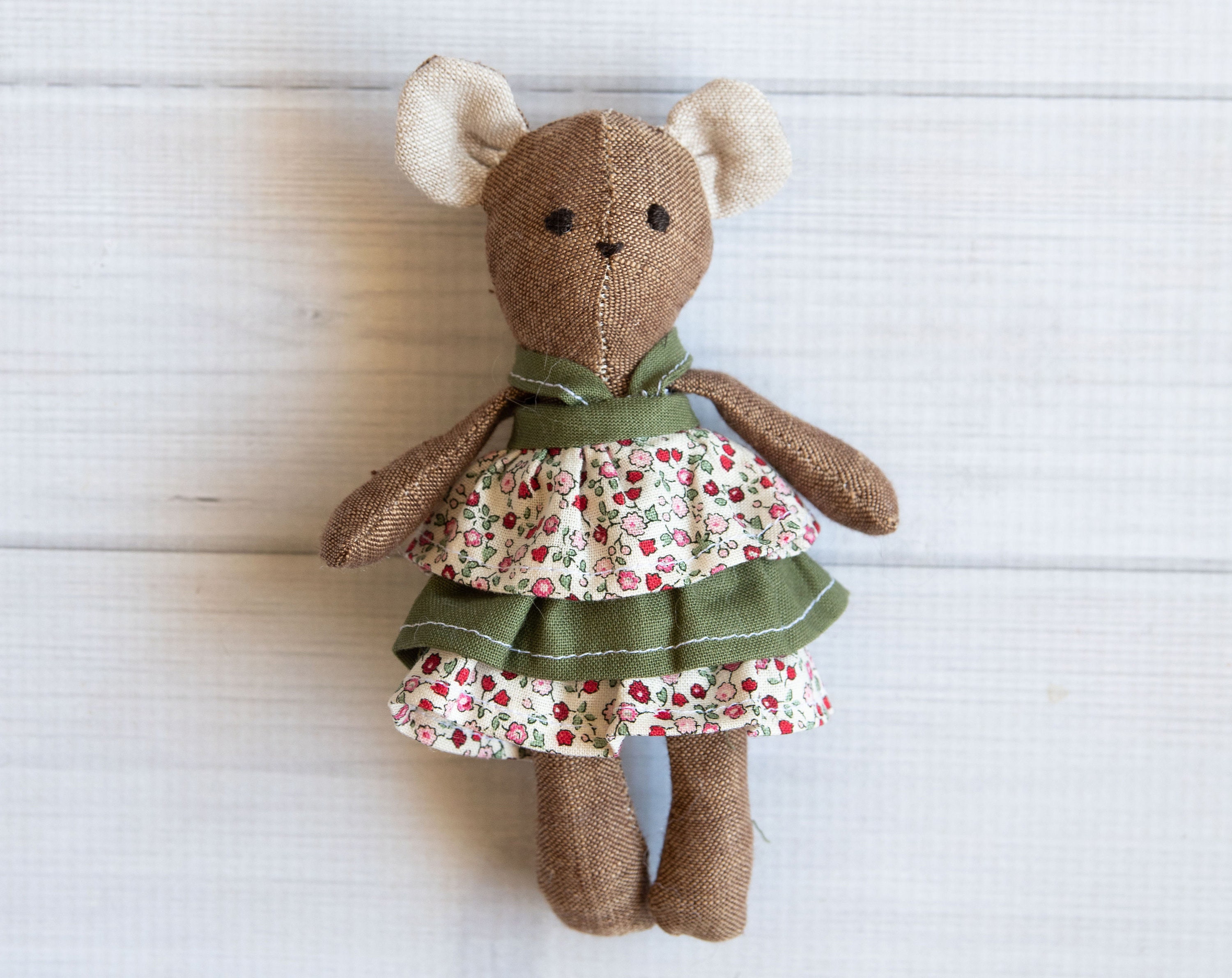 Miniature Doll Ruffle Dress Sewing Pattern Tutorial DIY Dollhouse ...