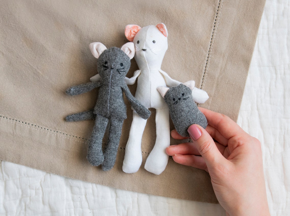 Miniature Kitty Cat Family Sewing Pattern Digital Download 1:12 Scale ...